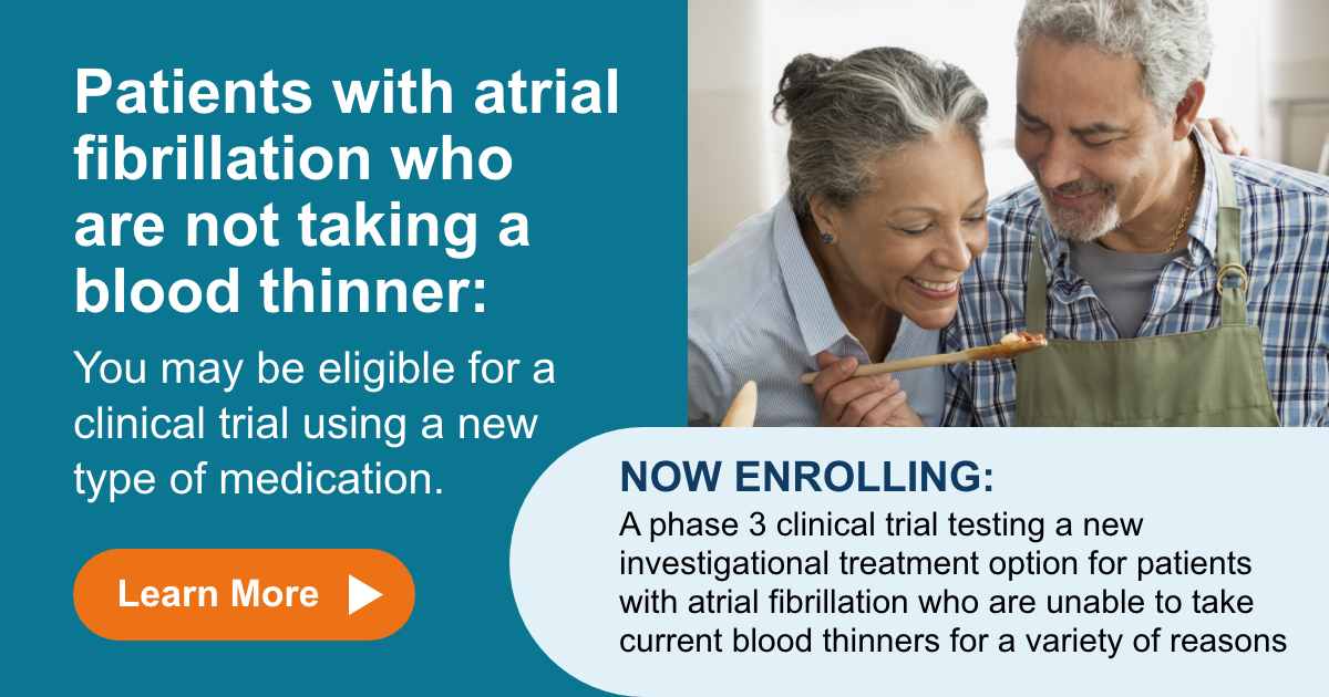 Anticoagulant Study Now Enrolling Afib Patients: LILAC – TIMI 76 Trial ...